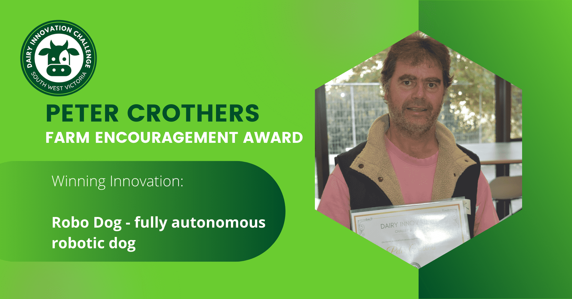 Peter's Robo Dog concept wins farm encouragement award | DemoDAIRY ...